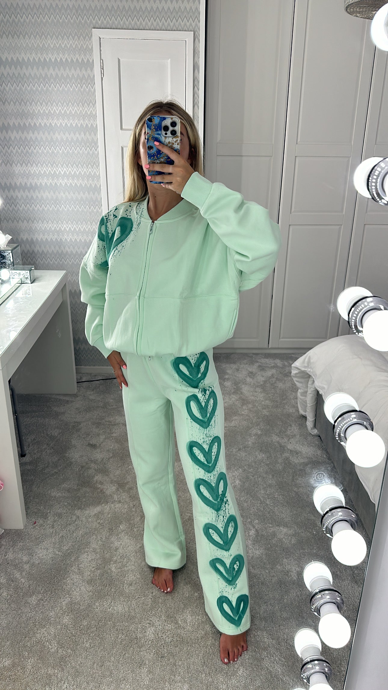 Mint heart tracksuit💚🌴 – littlefootprintss