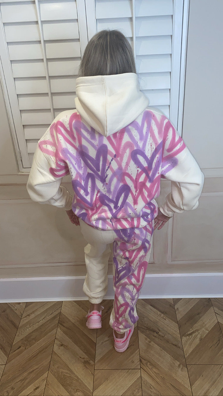 Pink&purple heart tracksuit💗💜💗 – littlefootprintss